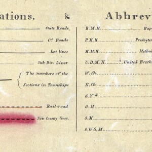 1849 Farm Line Map of Delaware County Ohio Scioto River - Etsy