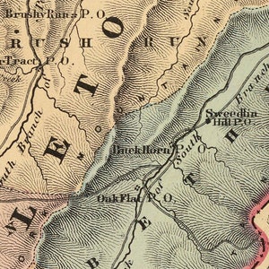 1873 Map of Randolph and Pendleton County West Virginia - Etsy
