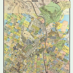 1884 Map of Los Angeles California - Etsy