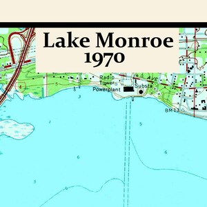 1970 Map of Lake Monroe Sanford Florida - Etsy