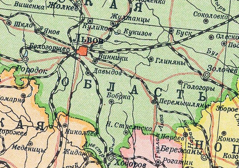 1939 Map of Ukraine - Etsy