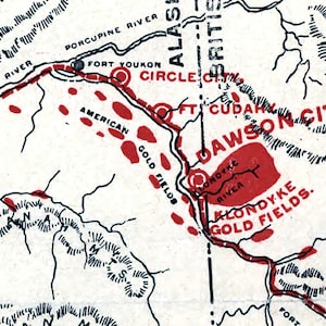 1897 Map of the Alaskan Gold Fields - Etsy