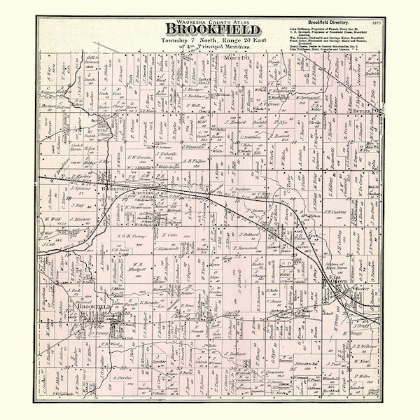 Maps of Brookfield Wisconsin - Etsy Canada