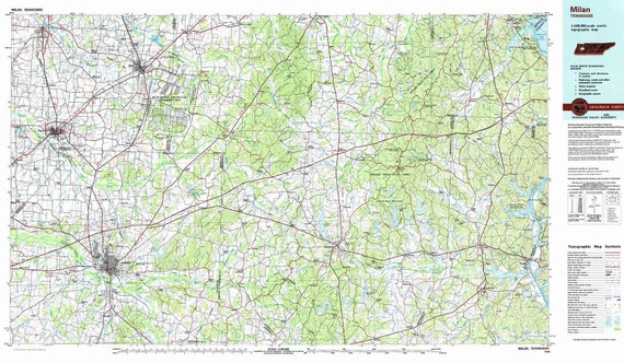 1986 Topo Map of Milan Tennessee Humboldt Jackson | Etsy