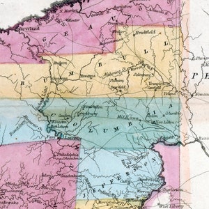 1814 Map of the State of Ohio - Etsy