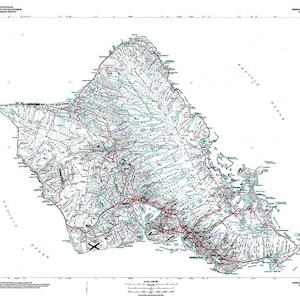 1975 Topo Map of Honolulu Hawaii Quadrangle - Etsy