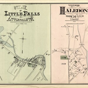 1877 Map of Little Falls & Haledon Passaic County New Jersey - Etsy