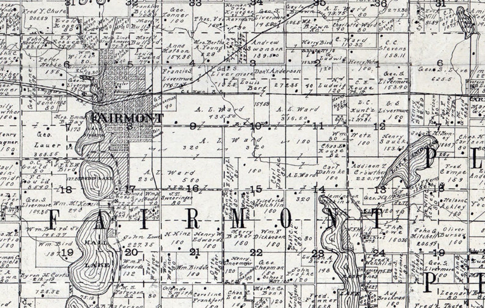 1901 Farm Line Map of Martin County Minnesota - Etsy
