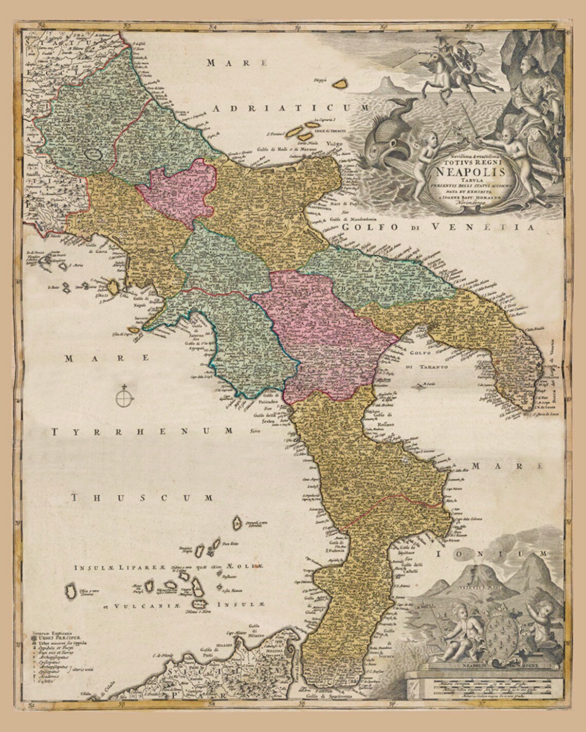1731 Map of Italy - Etsy