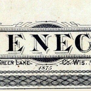 1875 Map of Seneca Township Green Lake County Wisconsin - Etsy