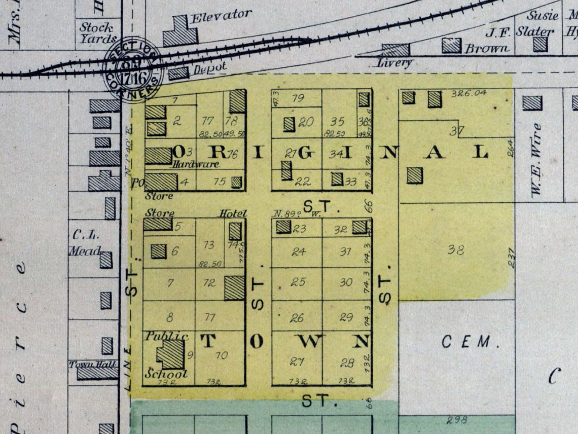 1892 Town Map of Hebron Mchenry County Illinois - Etsy