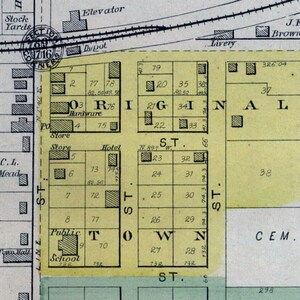1892 Town Map of Hebron Mchenry County Illinois - Etsy
