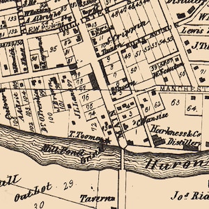1859 Town Map of Monroeville Huron County Ohio - Etsy