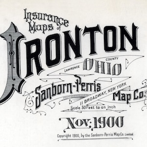 1900 Map of Ironton Lawrence County Ohio - Etsy