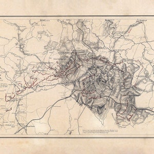 1864 Map of Atlanta Georgia During Civil War - Etsy