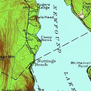 1965 Map of Newfound Lake New Hampshire - Etsy
