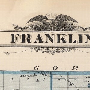 1875 Map of Franklin County Iowa - Etsy