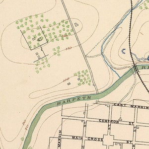 1895 Map of Franklin Tennessee - Etsy