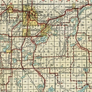 1921 Map of Saint Louis County Minnesota - Etsy