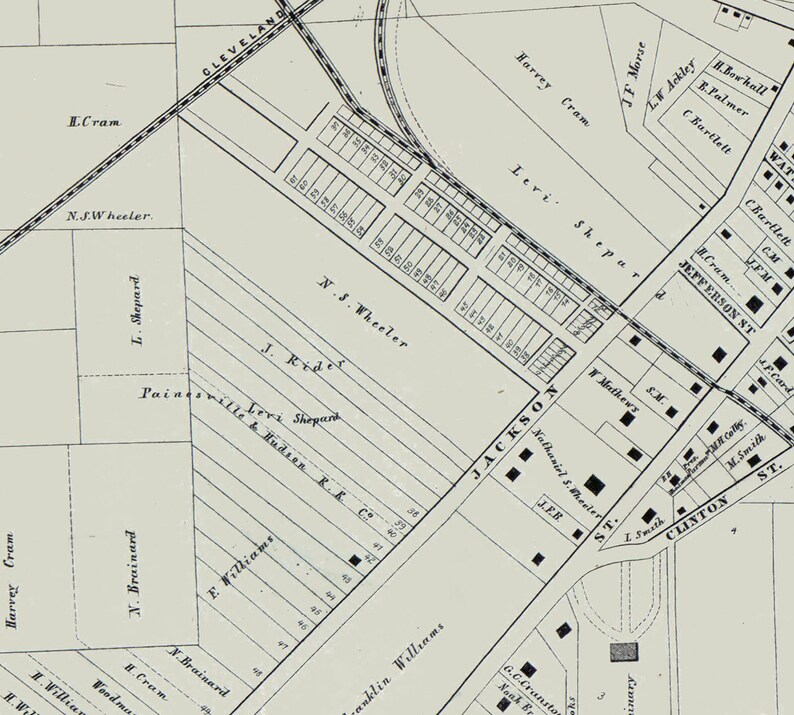 1857 Town Map of Painesville Lake County Ohio - Etsy