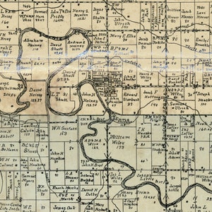 1903 Farm Line Map of Huntington County Indiana - Etsy