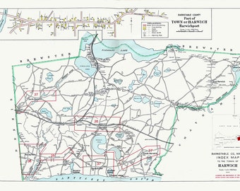 Harwich, Massachusetts 1858 Old Town Map Custom Print - Barnstable ...