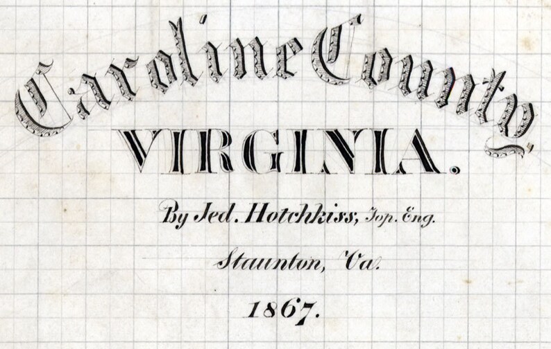1867 Map of Caroline County Virginia Historical Places | Etsy