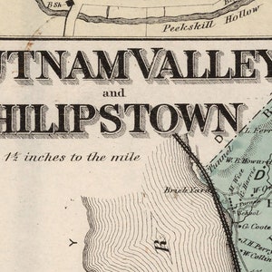 1867 Map of Putnam Valley and Philipstown New York - Etsy