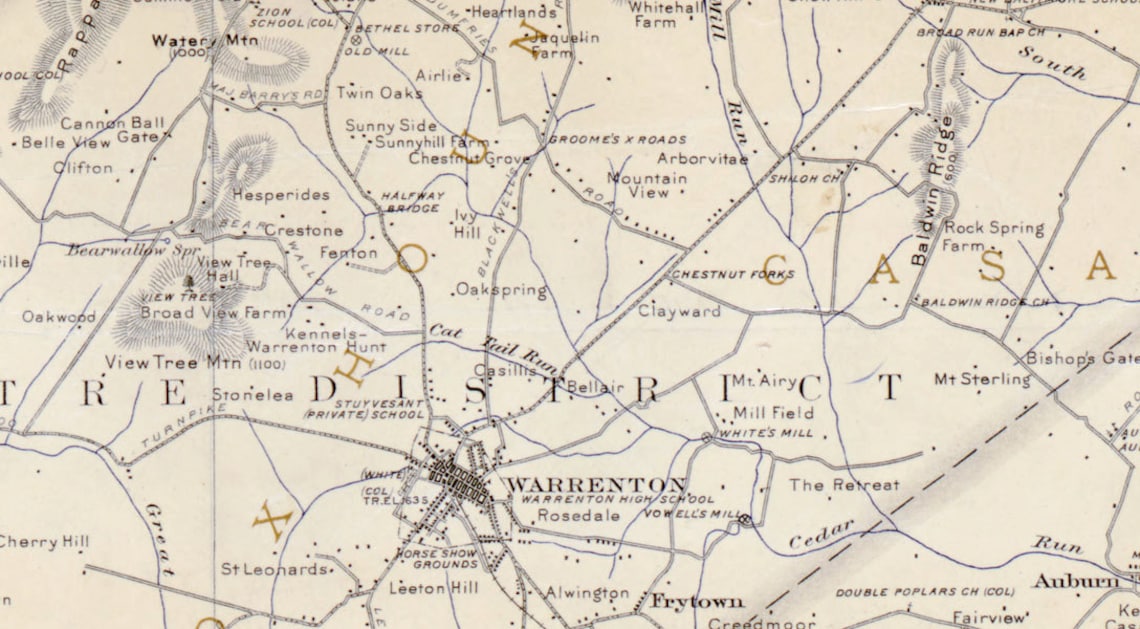 1914 Map of Fauquier County Virginia - Etsy 1914 Map of Fauquier County Virginia - Etsy