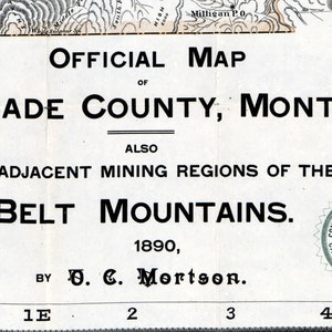 1890 Map of Cascade County Montana - Etsy