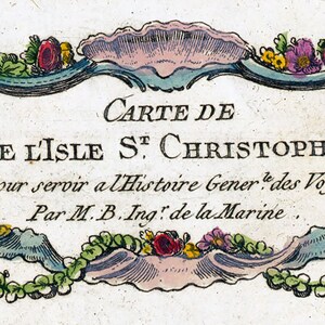 1754 Map of St Christopher - Etsy