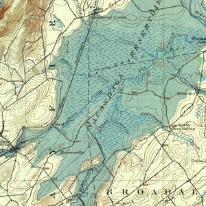 1937 Map of Great Sacandaga Lake New York - Etsy