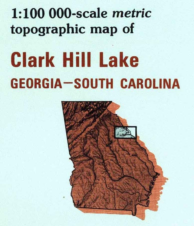 1980 Topo Map of Clark Hill Lake Georgia Quadrangle - Etsy
