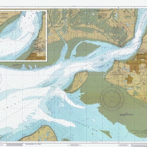 1986 Nautical Map of Cook Inlet Anchorage Alaska - Etsy