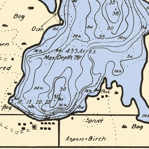 1939 Map of Chain Lake Rusk and Chippewa County Wisconsin - Etsy