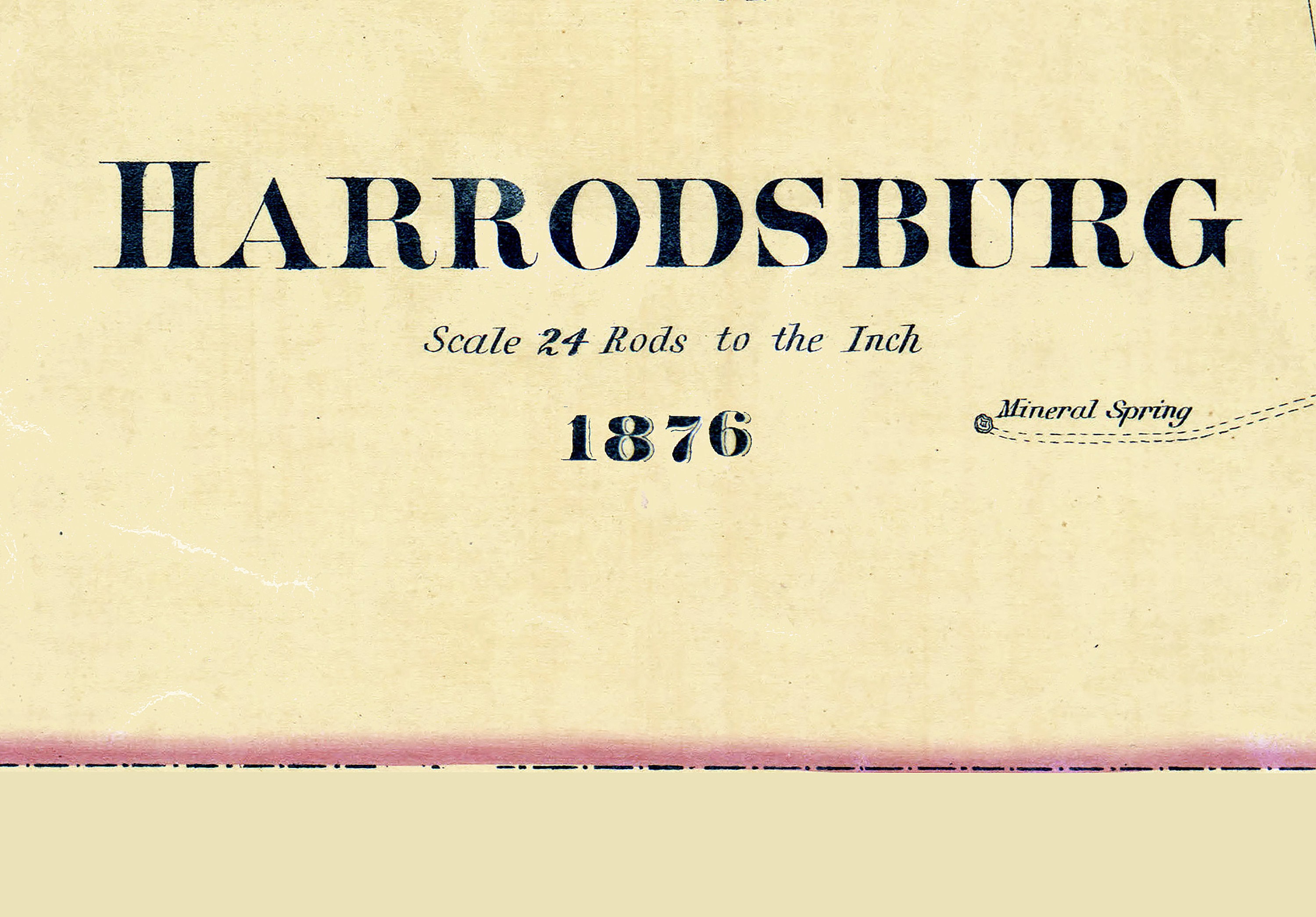 1876 Map of Harrodsburg Mercer County Kentucky - Etsy