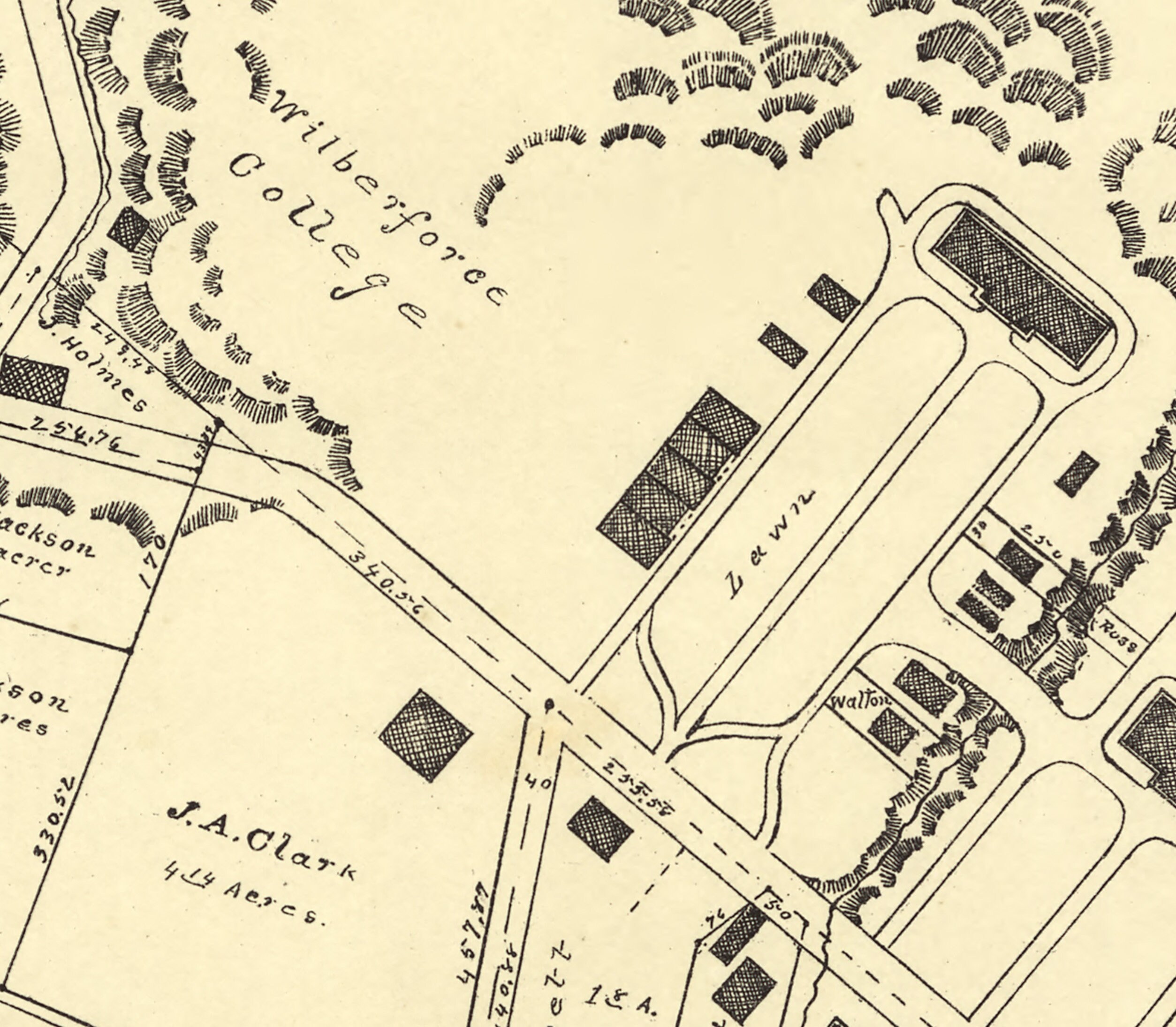 1896 Town Map of Wilberforce Greene County Ohio - Etsy Canada