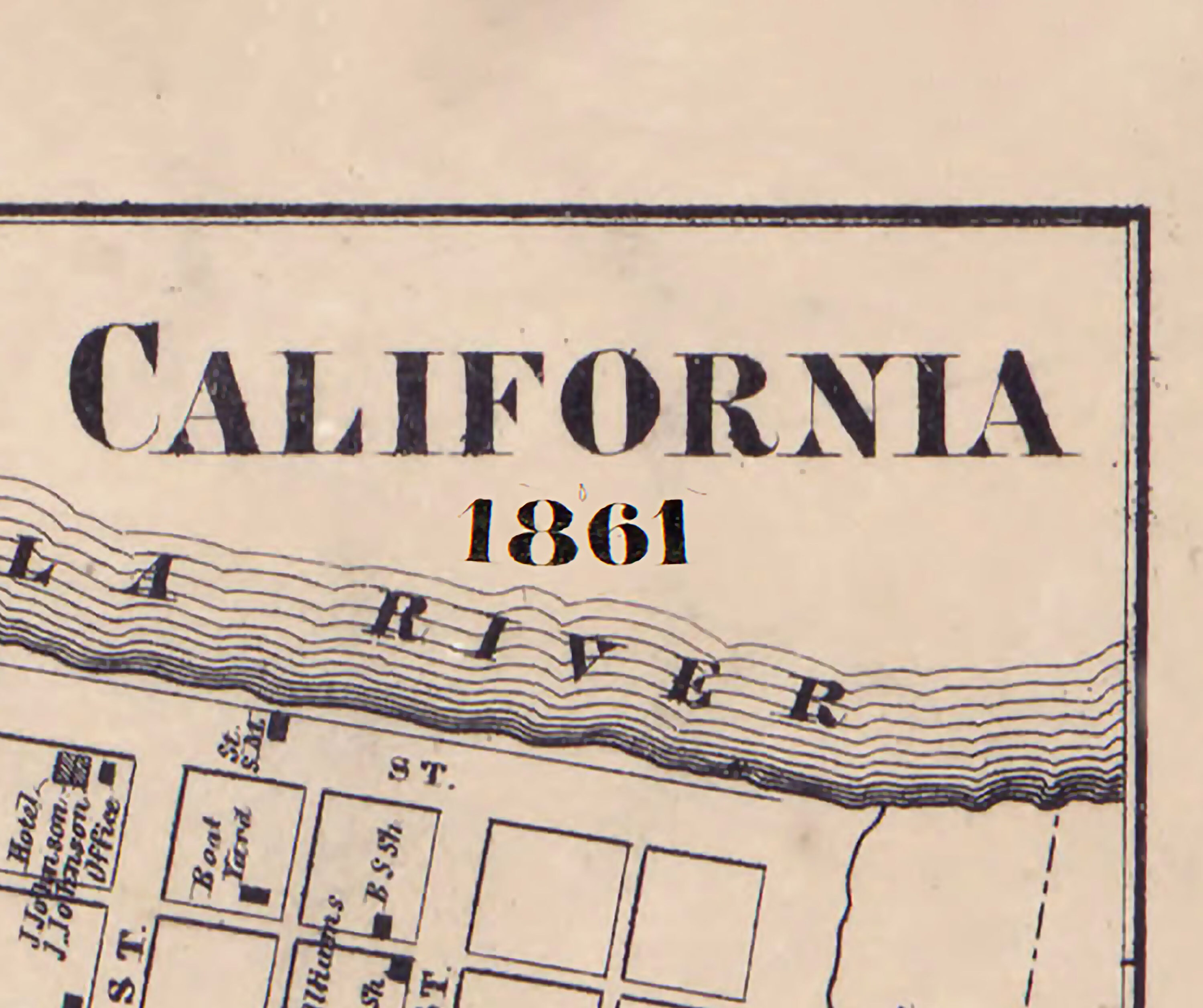1861 Town Map of California Washington County Pennsylvania - Etsy