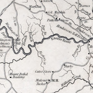 1820 Map of Newberry County South Carolina - Etsy