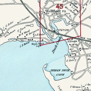 1910 Map of Wellfleet Barnstable County Massachusetts - Etsy