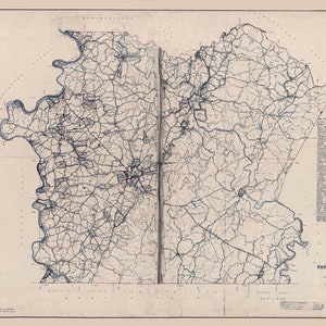 1941 Map of Fayette County Pennsylvania - Etsy