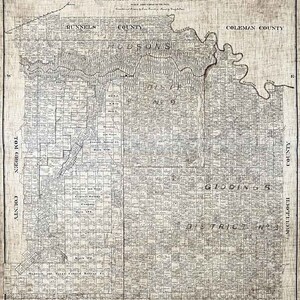 1897 Farm Line Map of Concho County Texas - Etsy