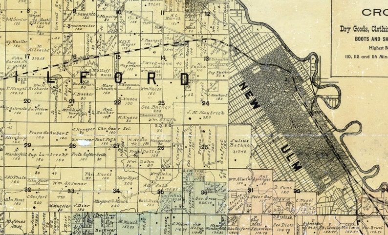 1900 Farm Line Map of Brown County Minnesota - Etsy