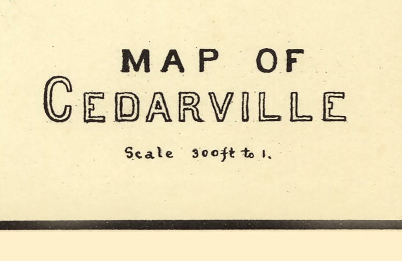 1896 Town Map of Cedarville Greene County Ohio - Etsy