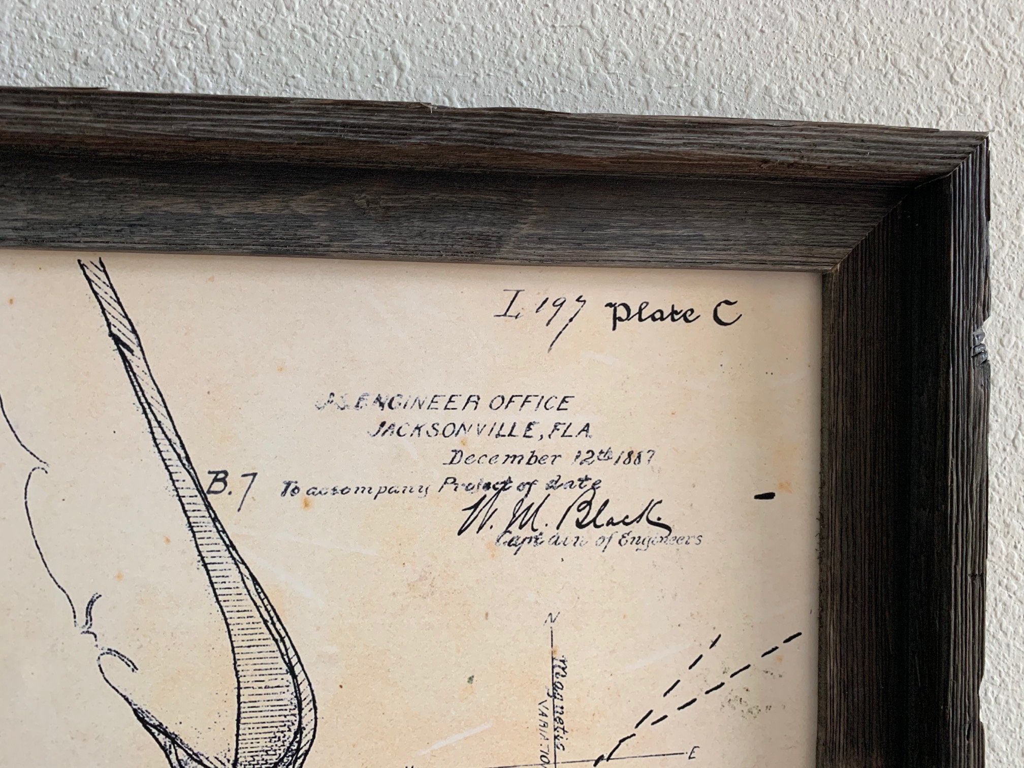 1887 Map of Saint Augustine Inlet Florida Framed - Etsy