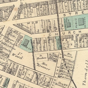 1872 Map of Uniontown Fayette County PA - Etsy