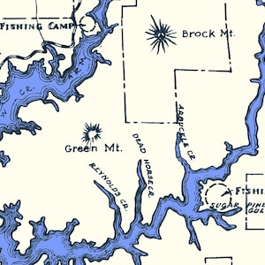 1946 Map of Shasta Lake California - Etsy