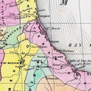 1846 Map of Mexico - Etsy