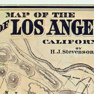 1884 Map of Los Angeles California - Etsy