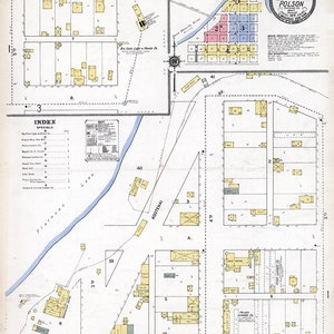 1910 Town Map of Polson Montana - Etsy